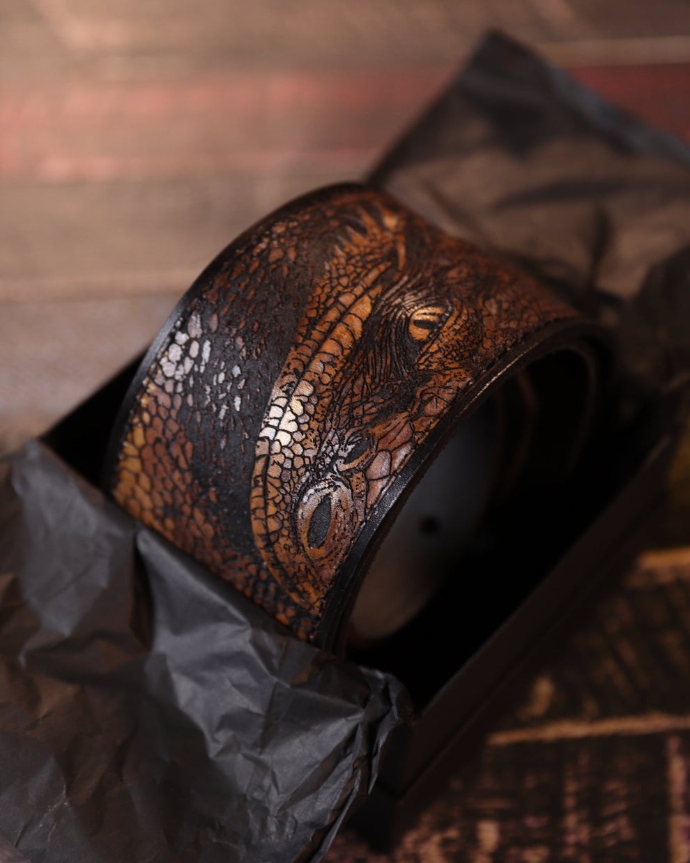 Gold & Silver Dragon – Backbeat Leather